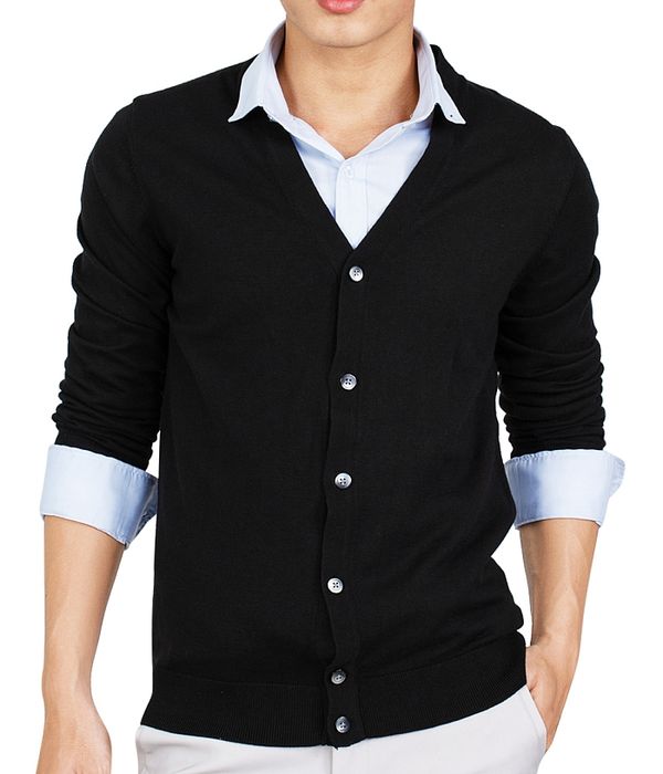 Mách chàng cách phối đồ với cardigan len nam | ELLY - TOP 10 Thương ...