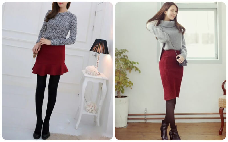 Chân váy đỏ nên phối đồ gì cho xinh | ELLY - TOP 10 Thương Hiệu Nổi ...
